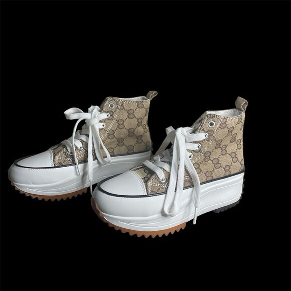 Jawbreaker | Shoes | Women Lace Up Chunky High Top Print Micha Platform ...